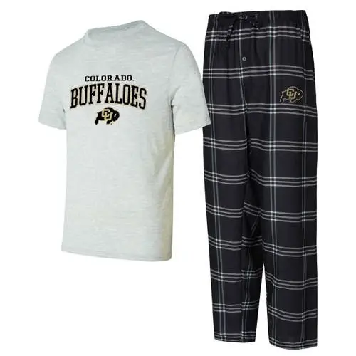 CONCEPTS SPORT Colorado Buffaloes Top & Pants Sleep Set - Black