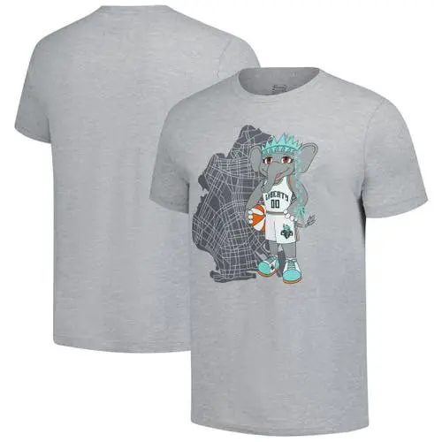 STADIUM ESSENTIALS New York Liberty Ellie Mascot Graphic T-shirt - Heather Gray