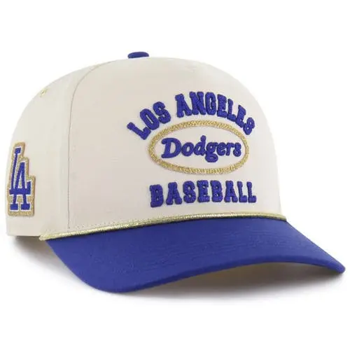 STONEY CLOVER LANE X '47 Los Angeles Dodgers Glitter Rope Hitch Adjustable Hat - Natural