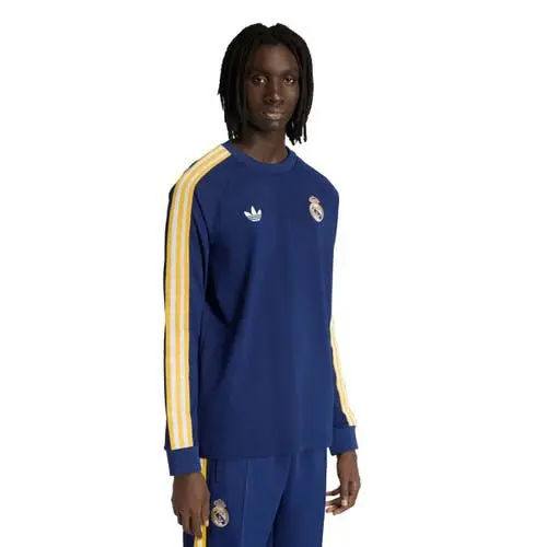 ADIDAS ORIGINALS Real Madrid Culturewear Long Sleeve T-shirt - Navy