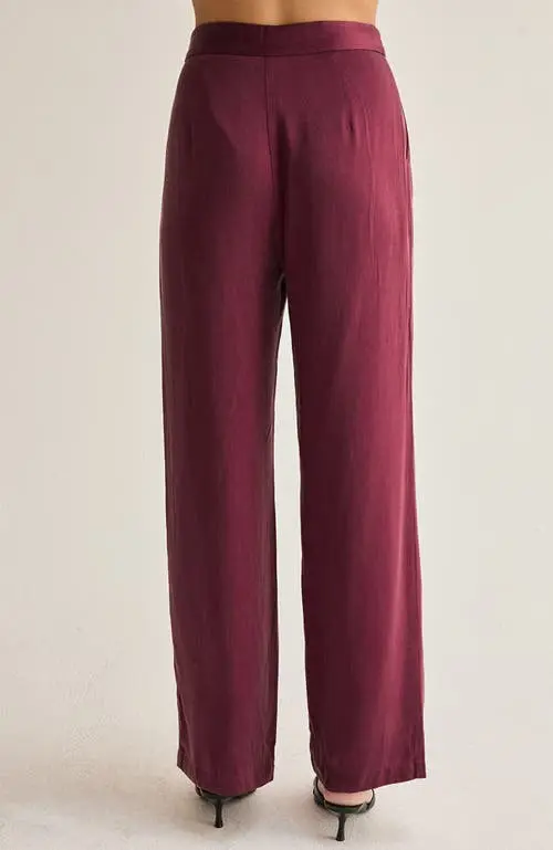 CRESCENT Straight Leg Cupro Trousers