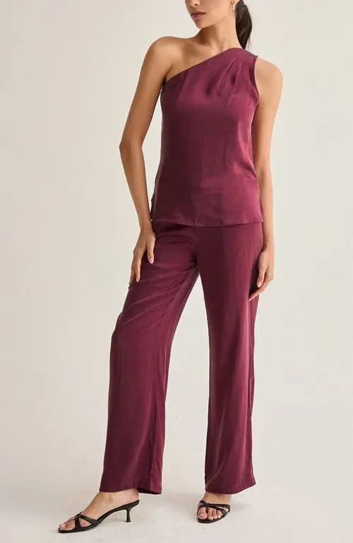 CRESCENT Straight Leg Cupro Trousers