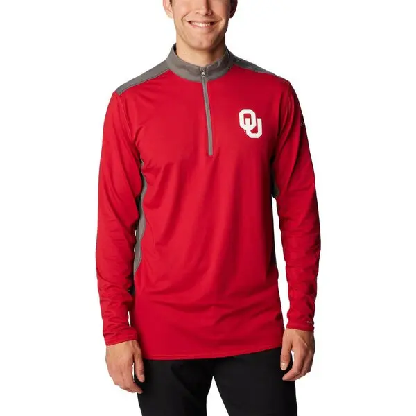 Columbia Oklahoma Sooners Tech Trail™ Omni-shade Quarter-zip Top - Crimson