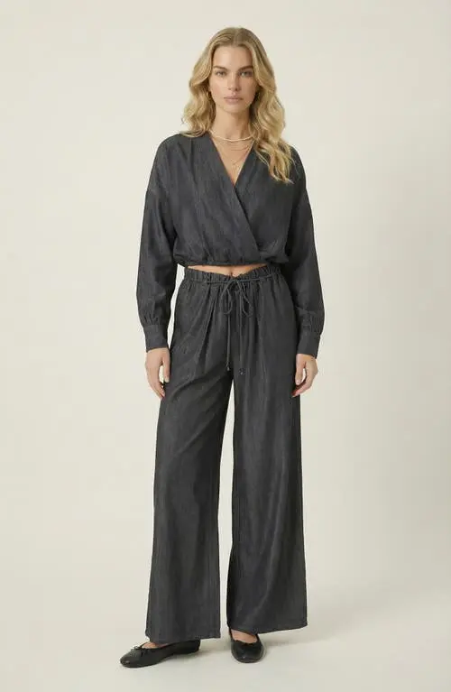 MODENAIRE Relaxed Wide-leg Lounge Set With Collared Top
