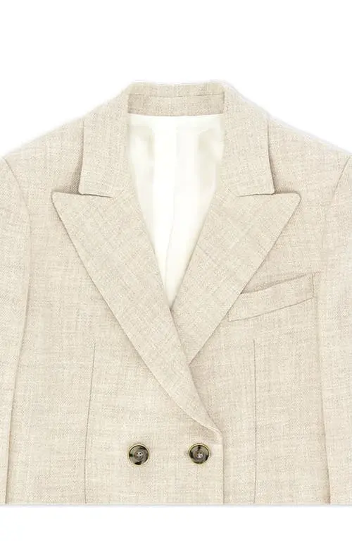 FORTELA Linen Double-breasted Suit
