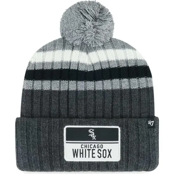'47 Chicago White Sox Stack Cuffed Knit Hat With Pom