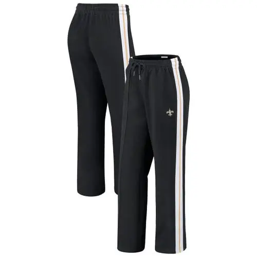 WEAR BY ERIN ANDREWS New Orleans Saints Color-block Straight Leg Pants - Black