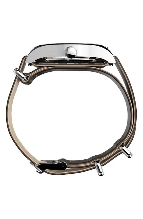 Timex® Timex Weekender New England Leather Strap Watch