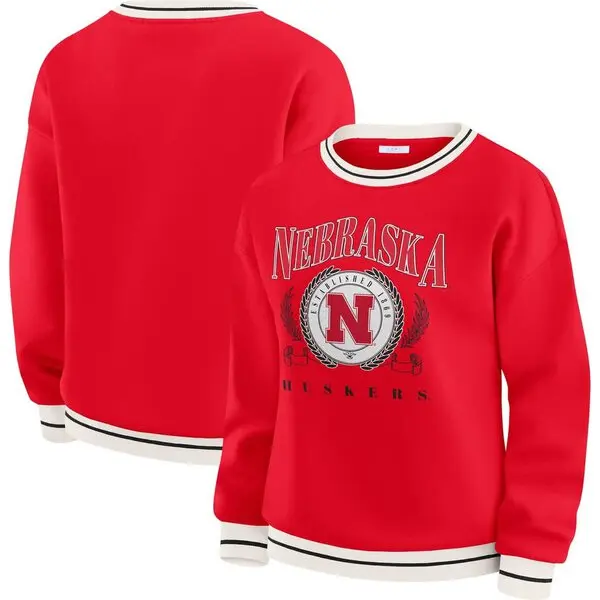 WEAR BY ERIN ANDREWS Nebraska Huskers Seal Sweatshirt - Scarlet