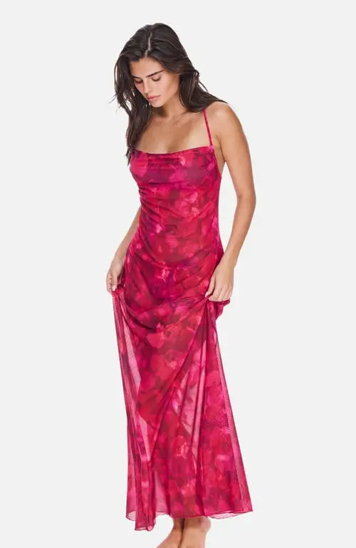 SUNKISSED Print Maxi Dress - Rouge