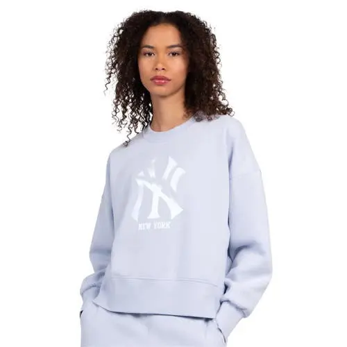 STARTER New York Yankees Pastels Boxy Fleece Sweatshirt - Light Blue