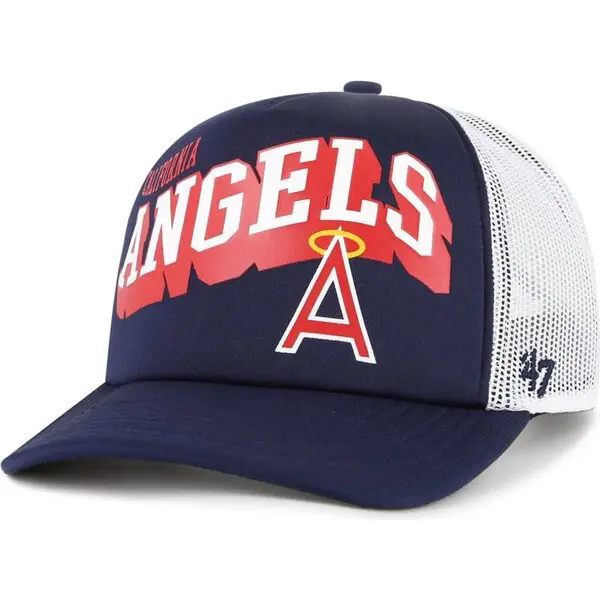 '47 Los Angeles Angels Meander Foam Trucker Snapback Hat