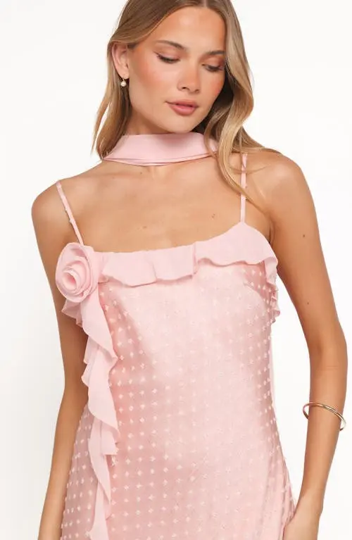PETAL & PUP Suki Ruffle Trim Minidress & Scarf Set