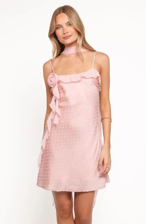 PETAL & PUP Suki Ruffle Trim Minidress & Scarf Set
