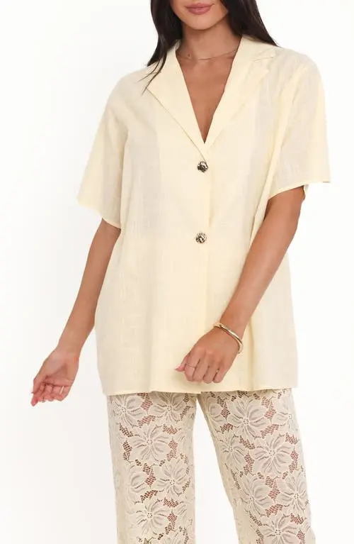 PETAL & PUP Woven Shirt And Lace Pants Set
