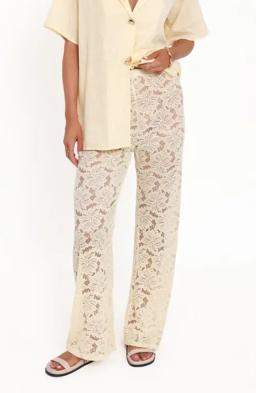 PETAL & PUP Woven Shirt And Lace Pants Set