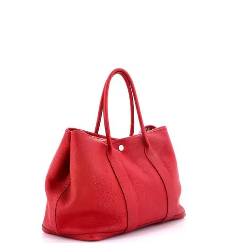Hermès Garden Party Tote Leather With Printed Interior 36 - Red