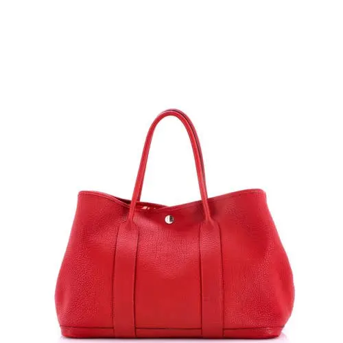 Hermès Garden Party Tote Leather With Printed Interior 36 - Red