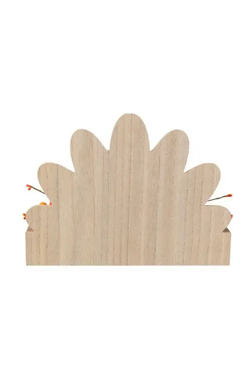 GLITZHOME Thanksgiving Wooden Pilgrim Or Turkey Table Block Sign