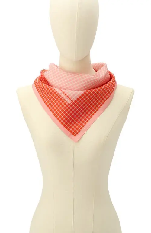 Kate Spade New York Petite Windowpane Check Square Cotton & Silk Bandana