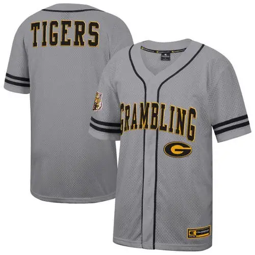 COLOSSEUM Grambling Tigers Free Spirited Baseball Jersey - Gray