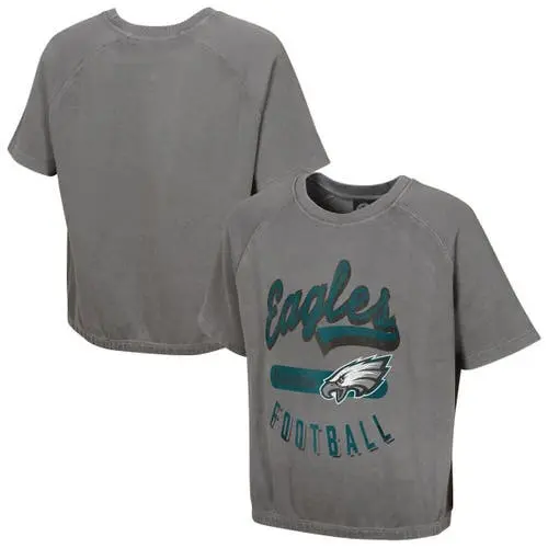 OUTERSTUFF Philadelphia Eagles Mineral Wash Short Sleeve Top