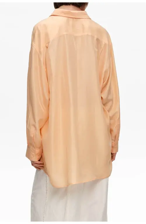 Bimba Y Lola Oversized Silk Long Shirt