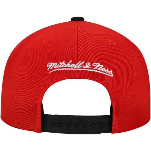 Mitchell & Ness Black Detroit Wings Underarch Two-tone Pro Crown Snapback Hat