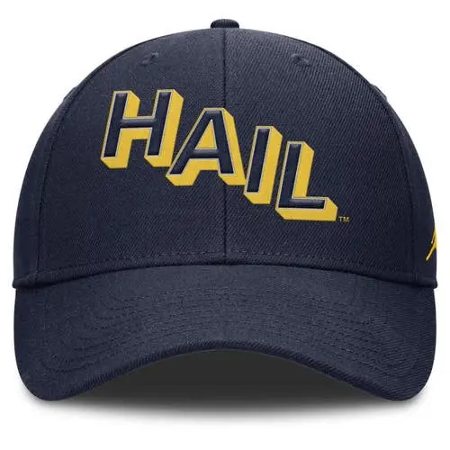 JORDAN BRAND Michigan Wolverines Slanted Primetime Rise Performance Adjustable Hat
