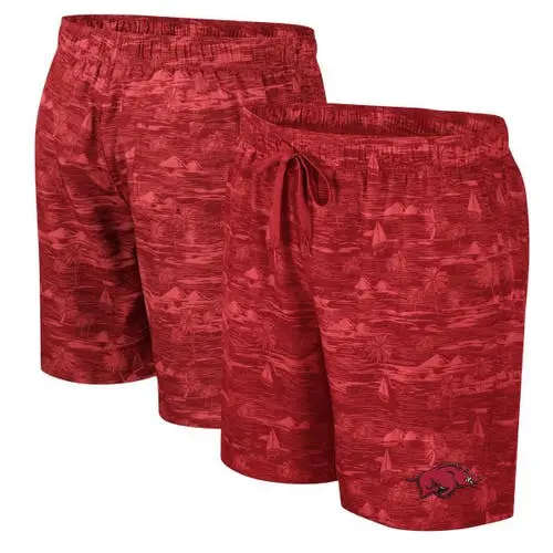 COLOSSEUM Arkansas Razorbacks Printed Swim Shorts