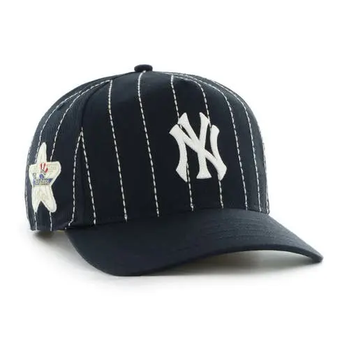 '47 X Rawlings New York Yankees Pinstripe Hitch Adjustable Hat - Navy