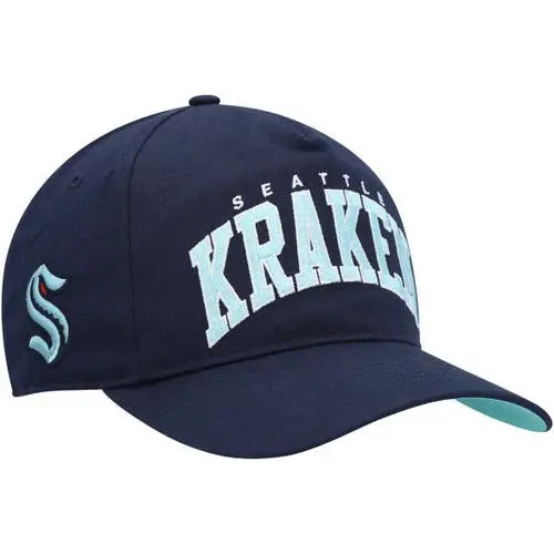 '47 Deep Sea Blue Seattle Kraken Block Arch Hitch Snapback Hat