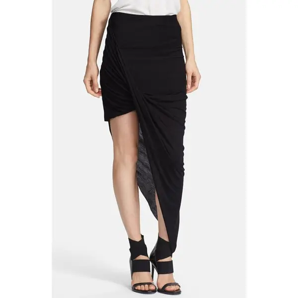 Helmut Lang Asymmetrical Twist Skirt - Black