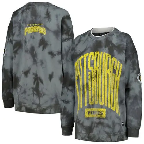 THE WILD COLLECTIVE Pittsburgh Pirates Overdyed Pullover Sweatshirt
