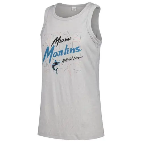 SOFT AS A GRAPE Miami Marlins Gauze High Neck Tank Top