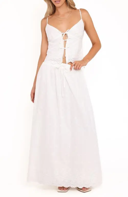 PETAL & PUP Blaire Cotton Eyelet Camisole & Maxi Skirt Set