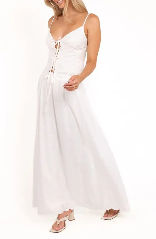 PETAL & PUP Blaire Cotton Eyelet Camisole & Maxi Skirt Set