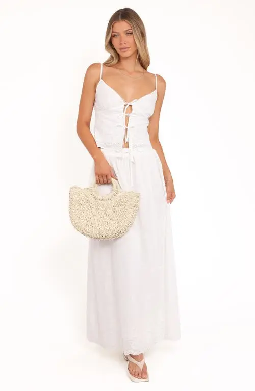PETAL & PUP Blaire Cotton Eyelet Camisole & Maxi Skirt Set
