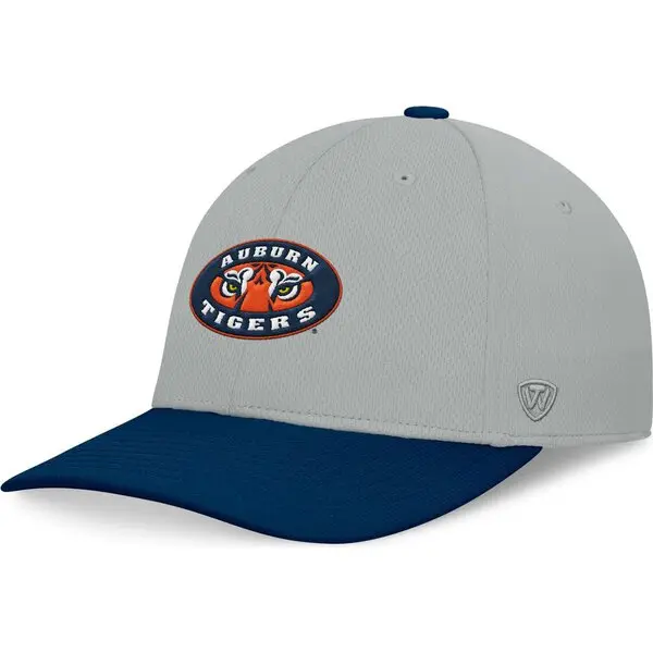 Top Of The World Navy Auburn Tigers Mick Flex Hat - Gray