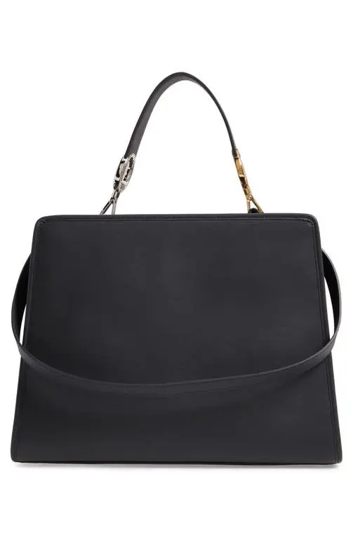 Fendi Runaway Leather Top Handle Satchel
