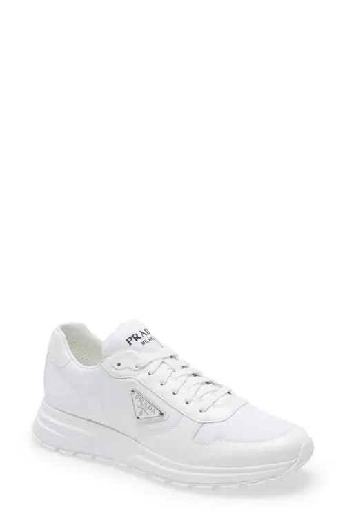 Prada Prax 1 Mixed Media Sneaker - Bianco