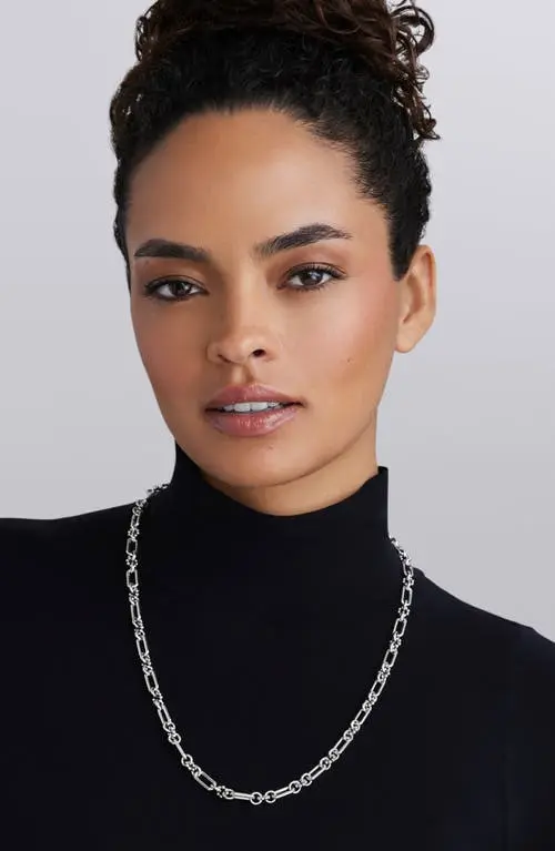 Lagos Sterling Petite Caviar Link Necklace