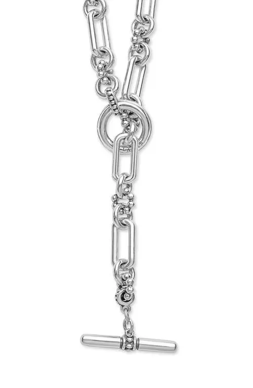 Lagos Sterling Petite Caviar Link Necklace