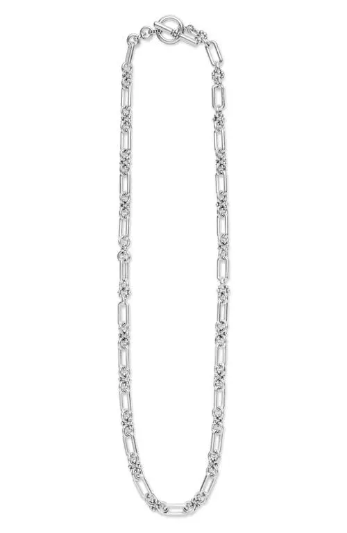 Lagos Sterling Petite Caviar Link Necklace