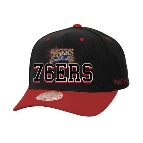 Mitchell & Ness Philadelphia 76ers Two-toned Pro Crown Cap - Black