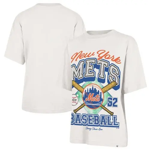 STONEY CLOVER LANE X '47 New York Mets Baseball Graphic T-shirt - Sand