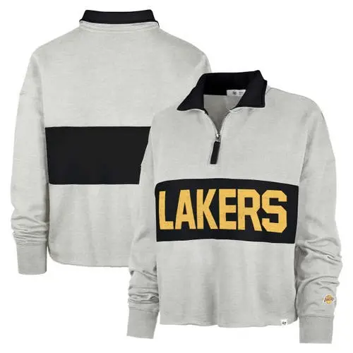 '47 47' Los Angeles Lakers Breakthrough Remi Quarter-zip Jacket - Heather Gray
