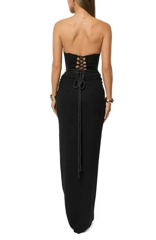 JLUXLABEL Sleeveless Corset Top And Skirt Set