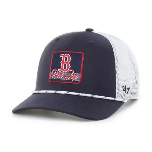 '47 White Boston Red Sox Scratch Adjustable Trucker Hat