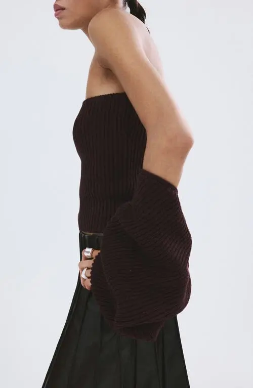 Mango Rib Knit Tube Top & Bolero Set